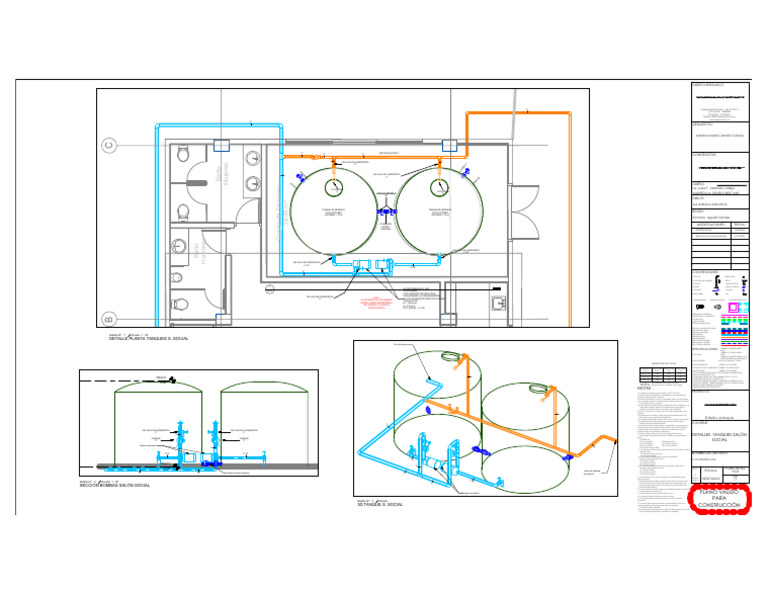 1115-210116-Plano - HS-8 - DETALLES TANQUES SALÒN SOCIAL-Layout1 | PDF | Tubería (transporte de ...