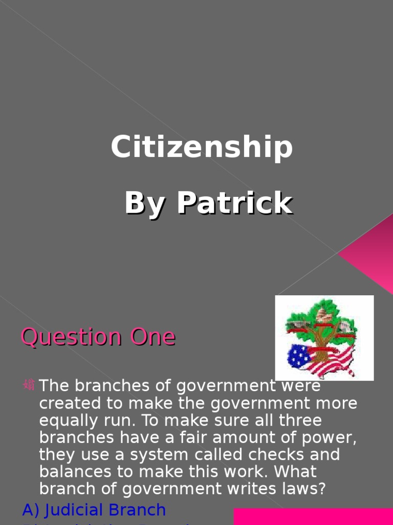 Citizenship Test by Patrick Sheedy | PDF