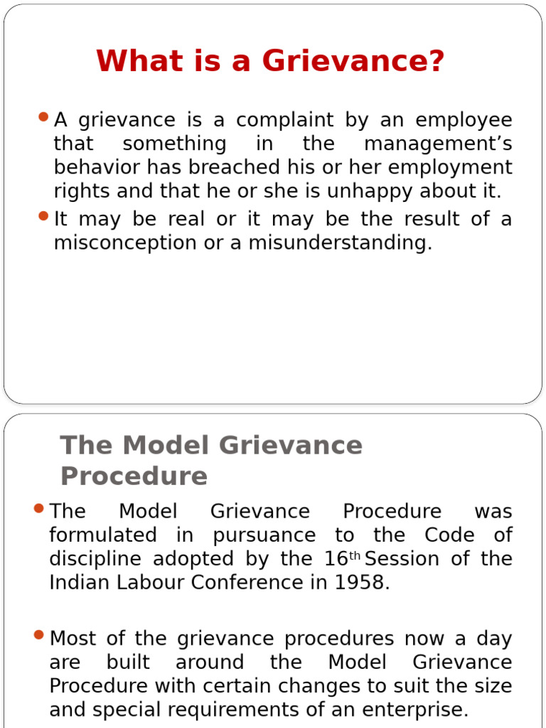 5 Model Grievance Procedure | PDF | Private Law | Business Ethics