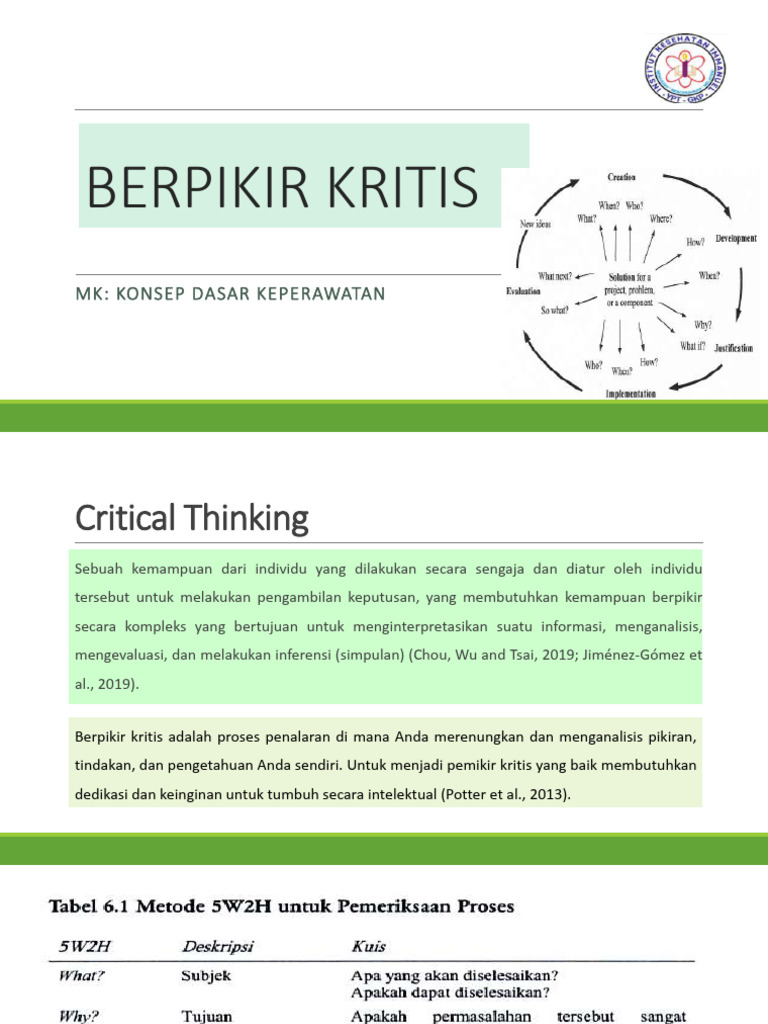 Berpikir Kritis Dan Pemecahan Masalah | PDF