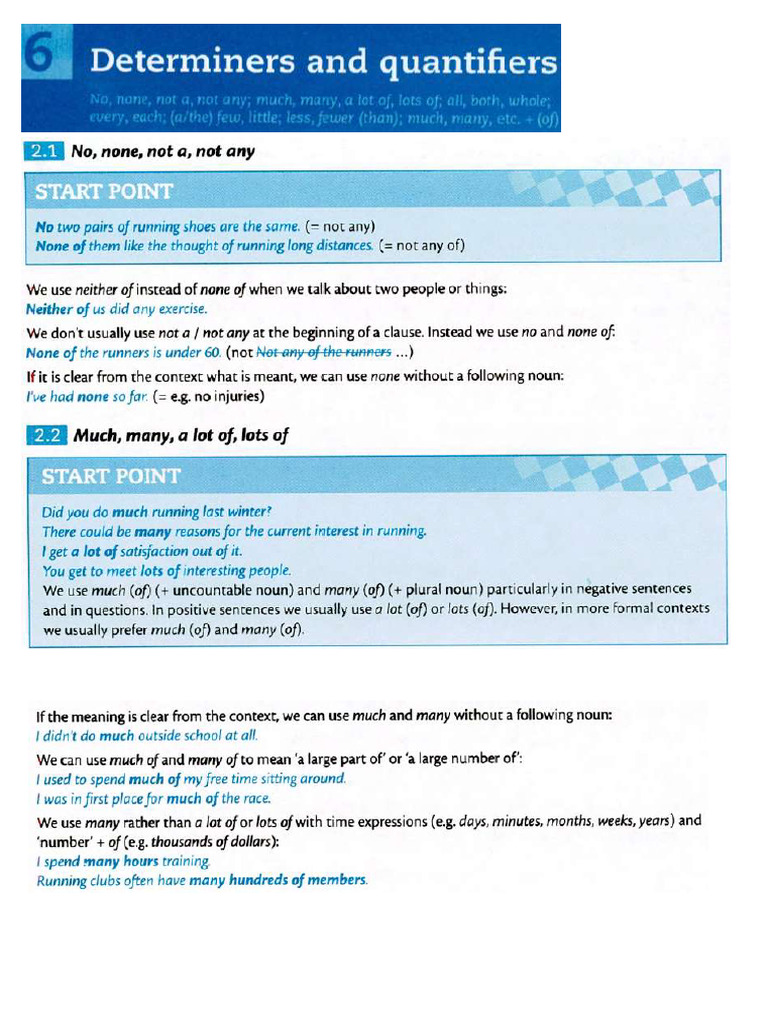 6 Determiners and Quantifiers | PDF