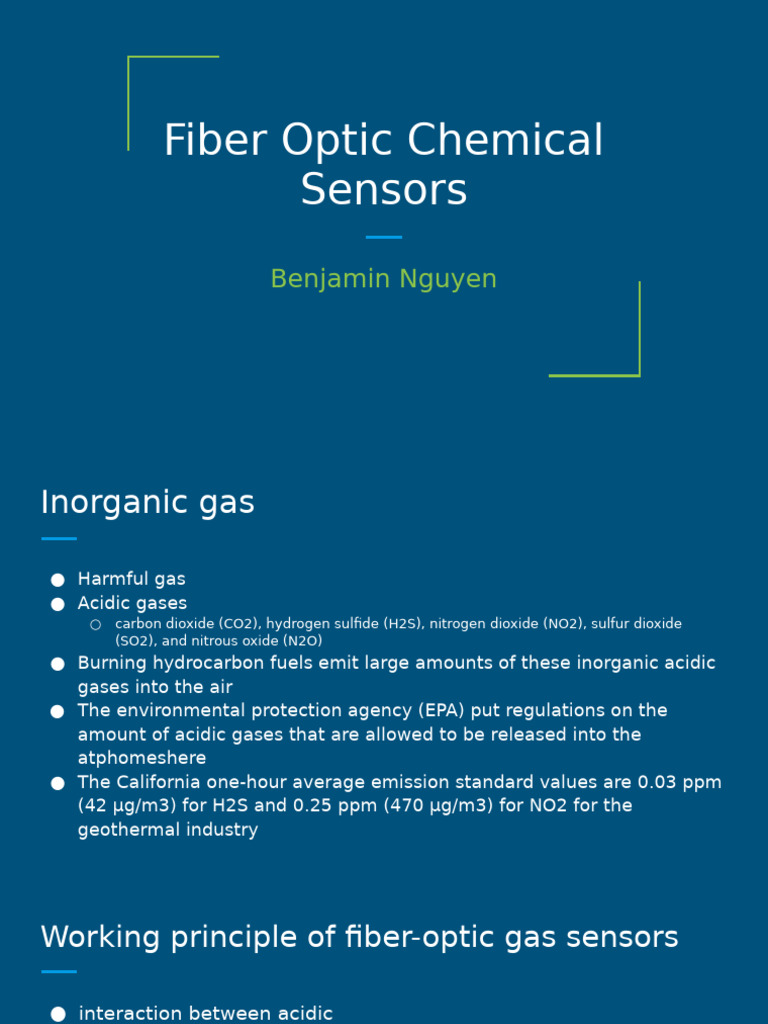 Fiber Optic Chemical Sensors | PDF | Optical Fiber | Sensor
