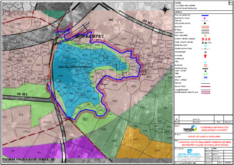 Cadastral Map of Mallampet Cheruvu | PDF