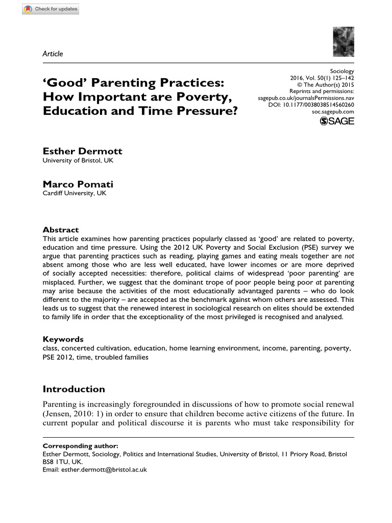 Good Parenting Amidst Poverty and Education | PDF | Parenting | Poverty
