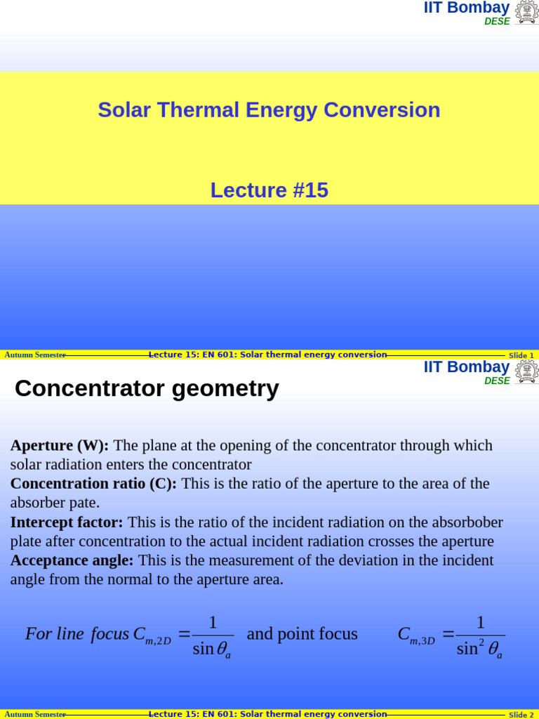 Lect 15 | PDF | Solar Energy | Energy Technology