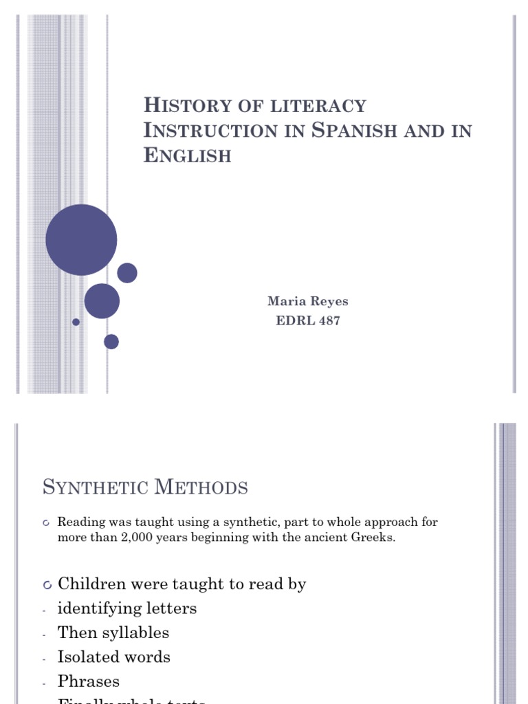 History of Literacy Instruction in Spanish and in | PDF | Literacy ...