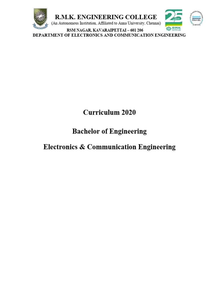 Ece 2020 Syllabus | PDF | Engineering | Embedded System