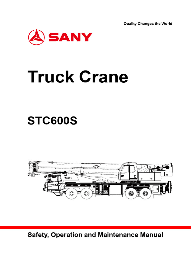 STC600S Safety, Operation and Maintenance Manual | PDF | Crane (Machine ...