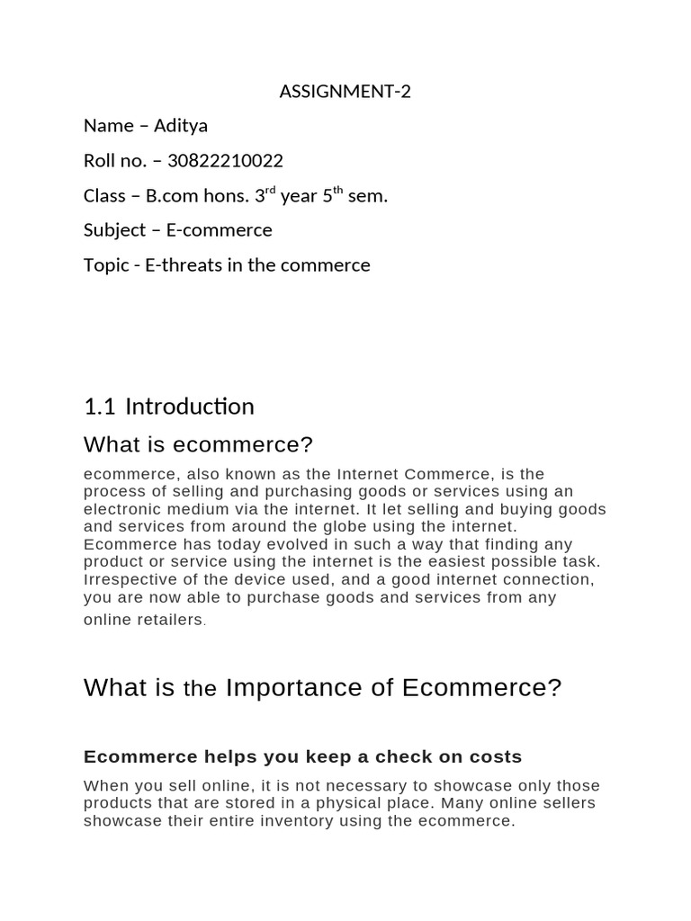 E-Threats in E-Commerce Explained | PDF | Security | Computer Security