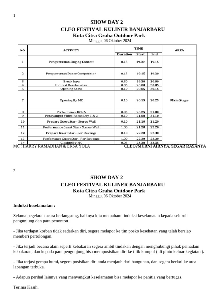 Cue Card Day 2 | PDF