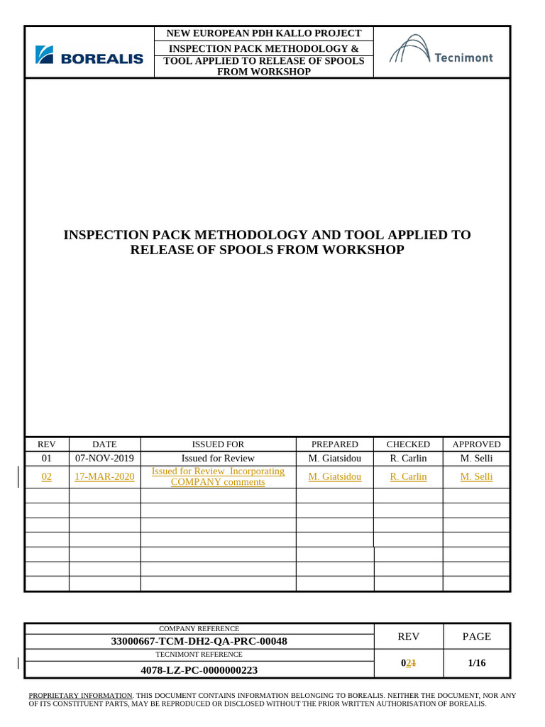 4078-LZ-PC-0000000223-IS02 - Release Spools Workshop | PDF ...