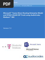 Connecting Audiocodes SBC To Microsoft Teams Direct Routing Enterprise Model Configuration Note ...
