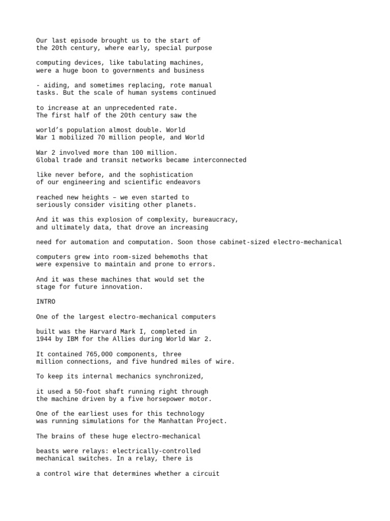 (English) Electronic Computing - Crash Course Computer Science #2 (DownSub - Com) | PDF ...