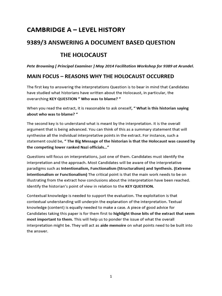 Holocaust Answering Technique | PDF | Argument | Knowledge