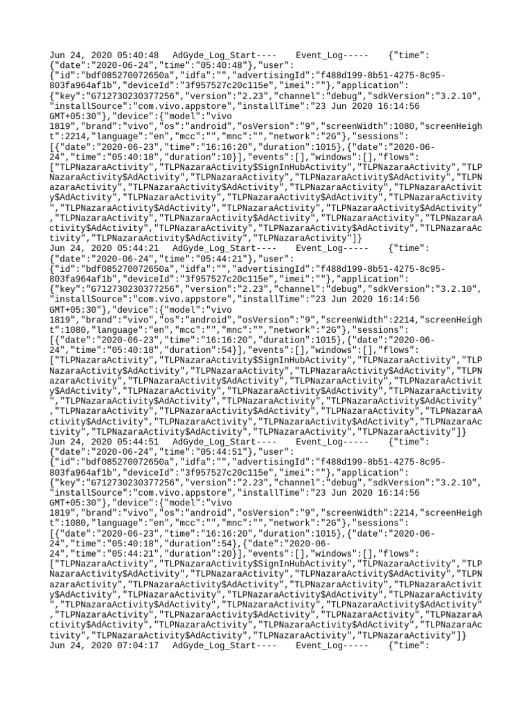 Logs | PDF | Android (Operating System) | Mobile Software