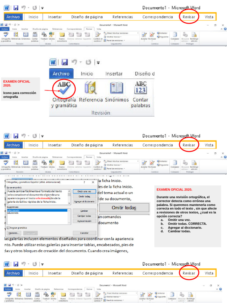 Pestaña Revisar Word 2010 | PDF