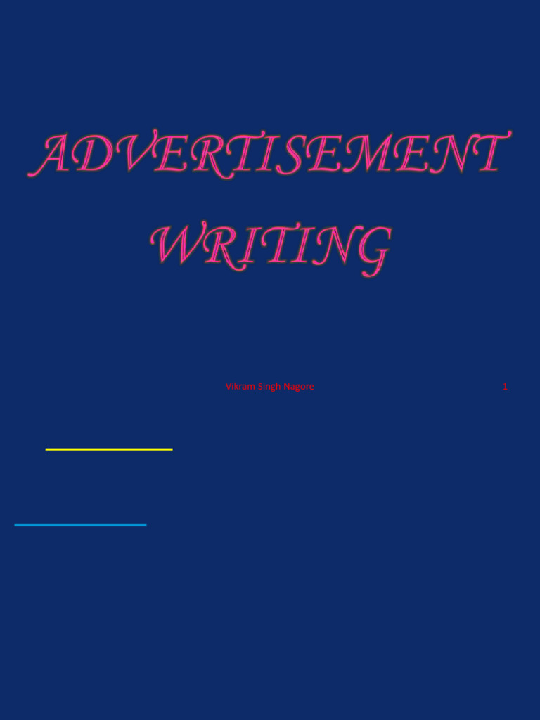 Advertisement Writing for Class 11 | PDF | Room | Advertising