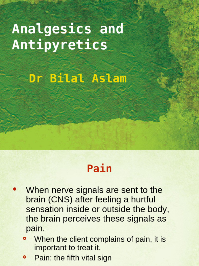 Analgesics and Antipyretics | PDF | Opioid | Analgesic