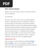 Sleep Hygiene Teen Handout | PDF | Sleep | Adolescence