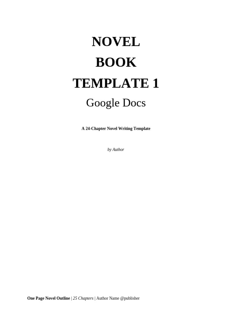 24-Chapter Novel Outline Template | PDF | Plot (Narrative)