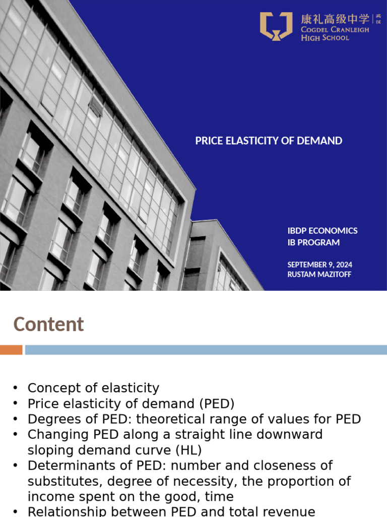 IB Competitive Price Elasticity of Demand | PDF | Demand | Elasticity (Economics)
