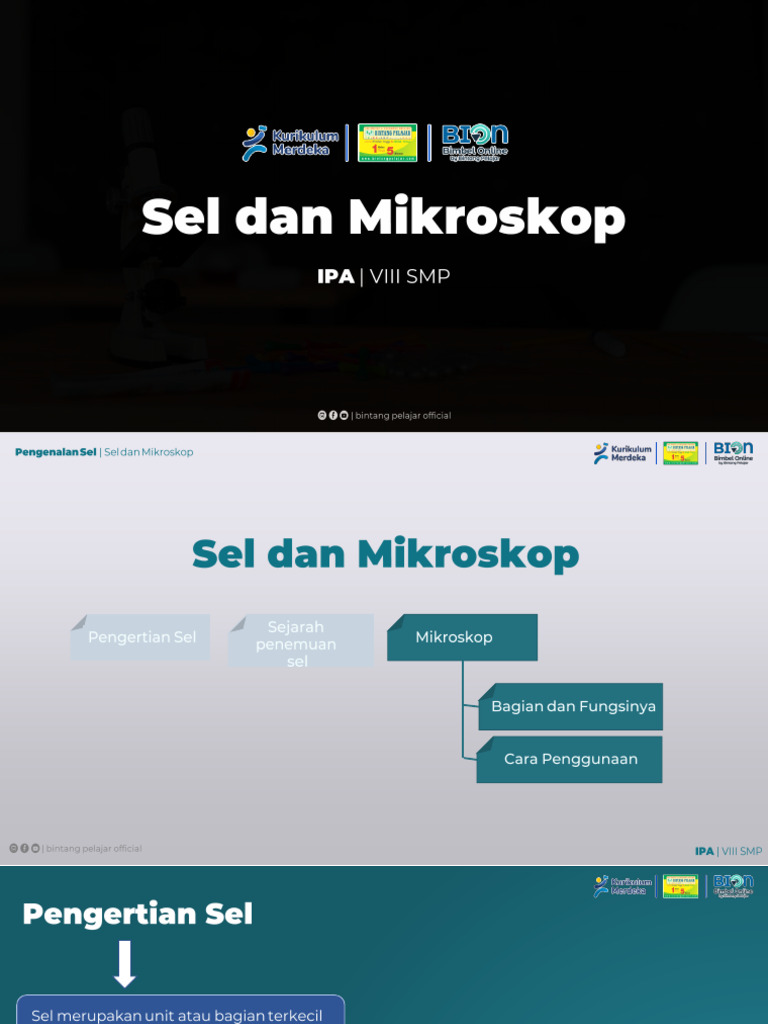 8 IPA KP01 Pengenalan Sel Sel Dan Mikroskop | PDF