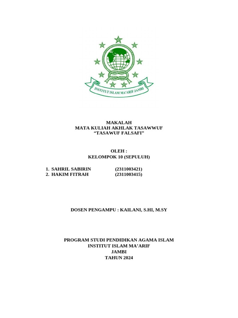Tasawuf Falsafi: Pemikiran Ibnu Arabi | PDF