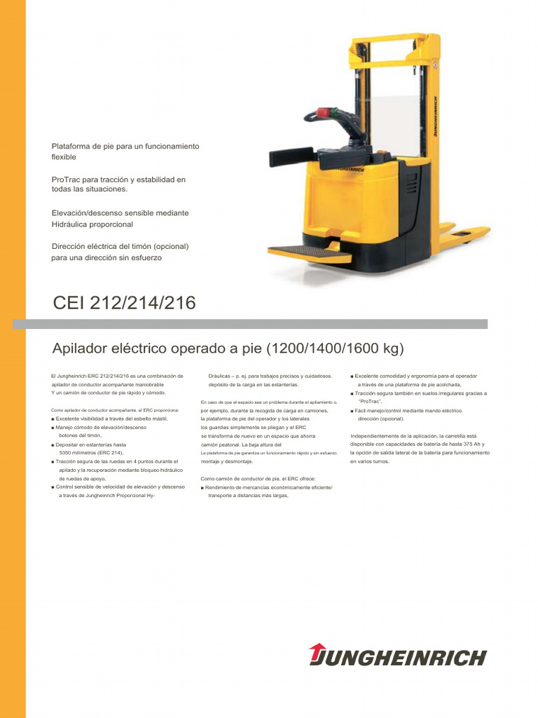 Catalogo Jungheinrich ERC 214 | PDF | Camión | Tecnología de vehículos
