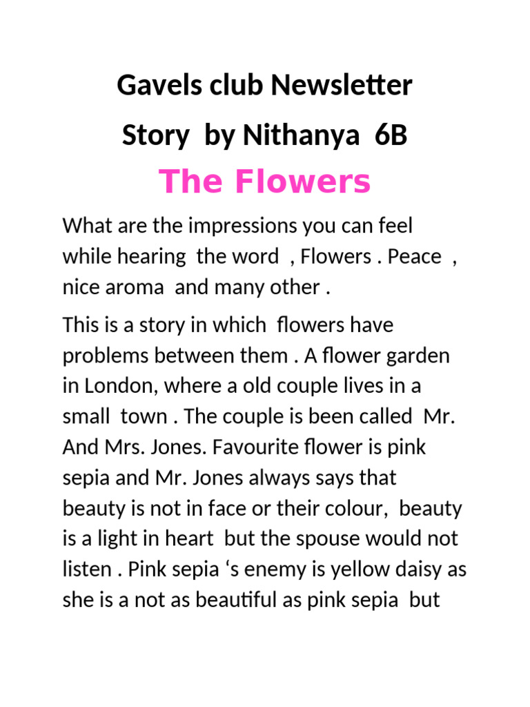 the flowers | PDF