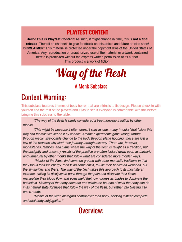 Pointy Hat_Way of the Flesh | PDF