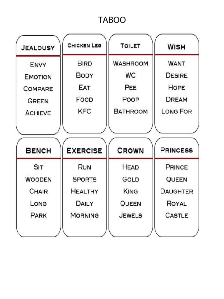 TABOO WORDS | PDF