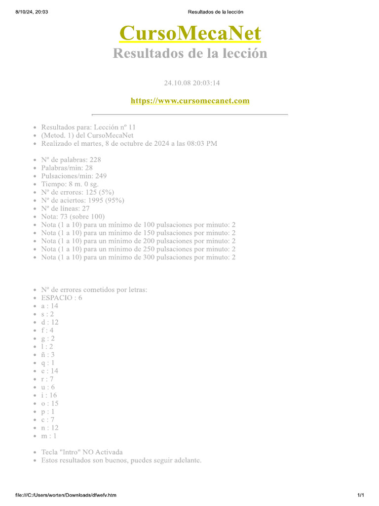 Prueba 1 Leccion 11 | PDF