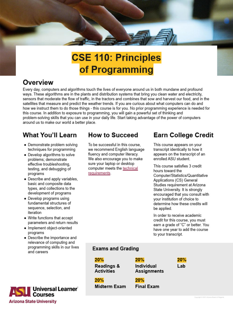 Cse 110 Programming For Everyone Introduction To Programming Pdf Computer Programming