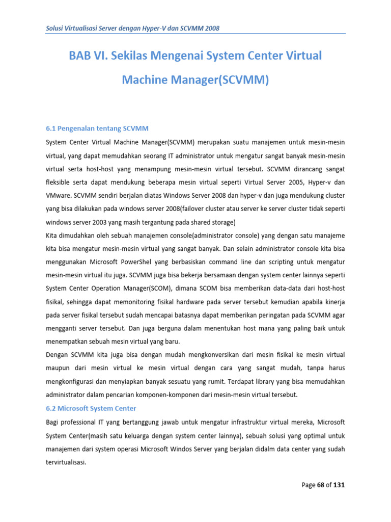Ebook Solusi Virtualisasi Server Dengan Hyper-V Dan SCVMM-bag4 | PDF