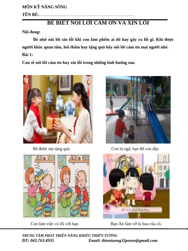 Cam Ơn-Xin Loi | PDF