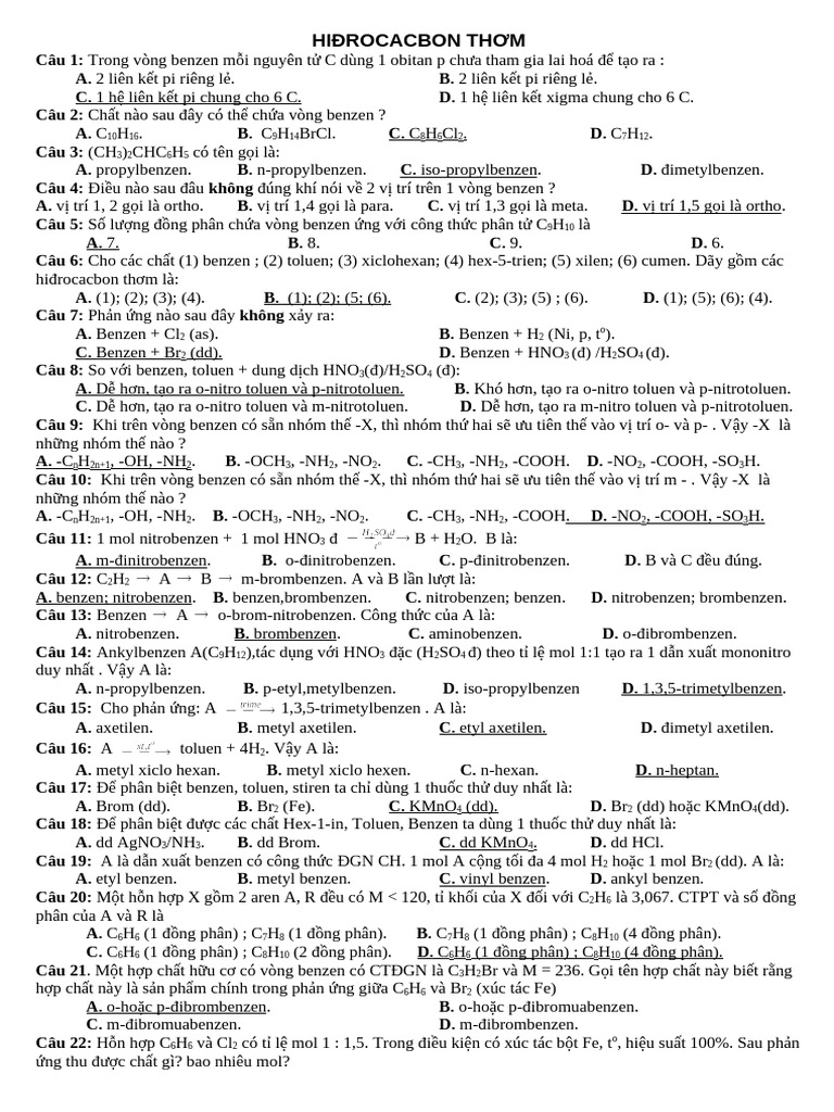 Hidrocacbon Thom | PDF