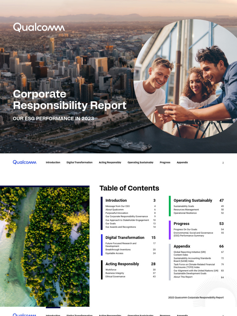 2023 Qualcomm Corporate Responsibility Report | PDF | Corporate Social ...