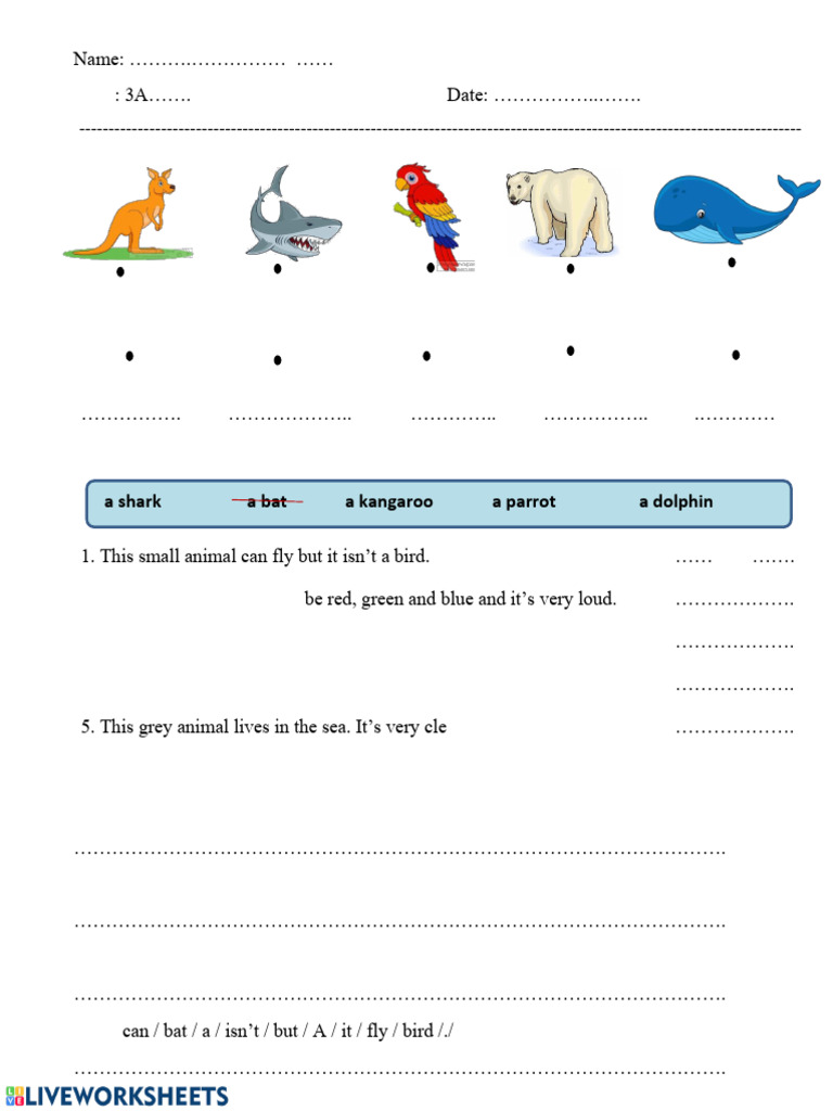 U7: World of Animals Activities | PDF