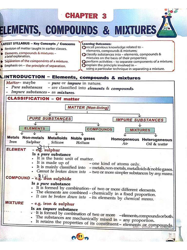 Element Mixture and Compound | PDF