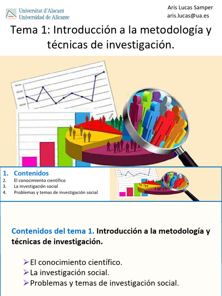 Tema 1 Tiscom 2024-25 | PDF | Investigación social | Conocimiento