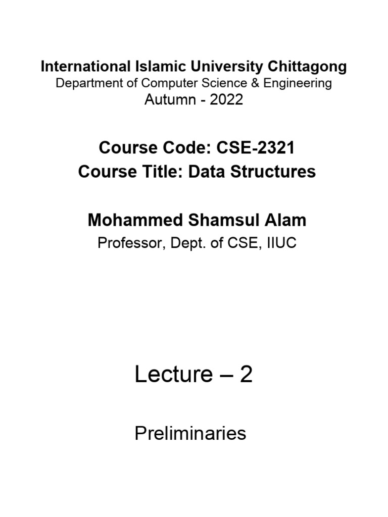 CSE 2321 Lec-2 | PDF | Control Flow | Iteration CSE 2321 Lec-2 | PDF | Control Flow | Iteration