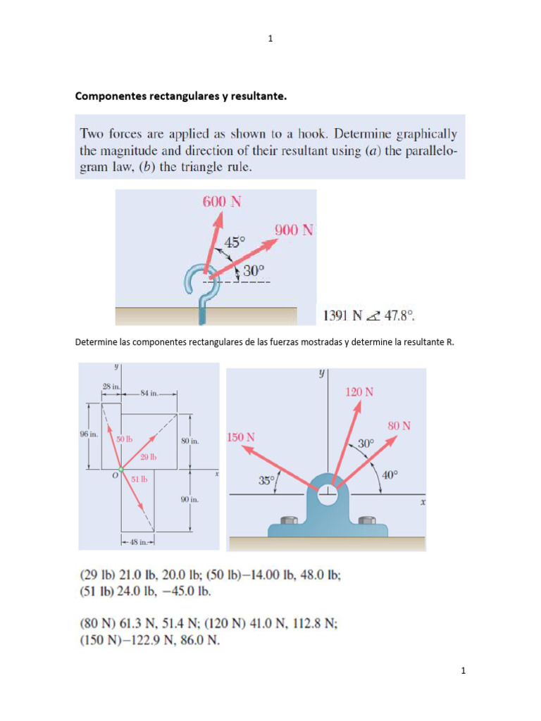 Practica de Estática 1 | PDF