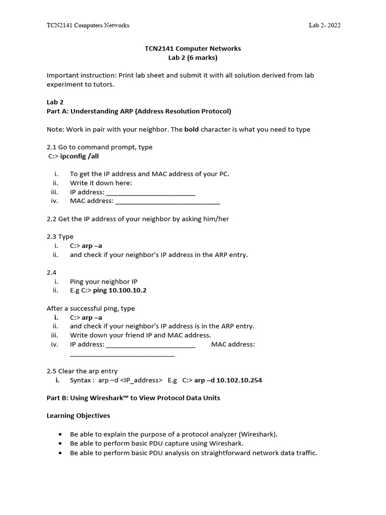 Lab 2 | PDF | Computer Network | World Wide Web