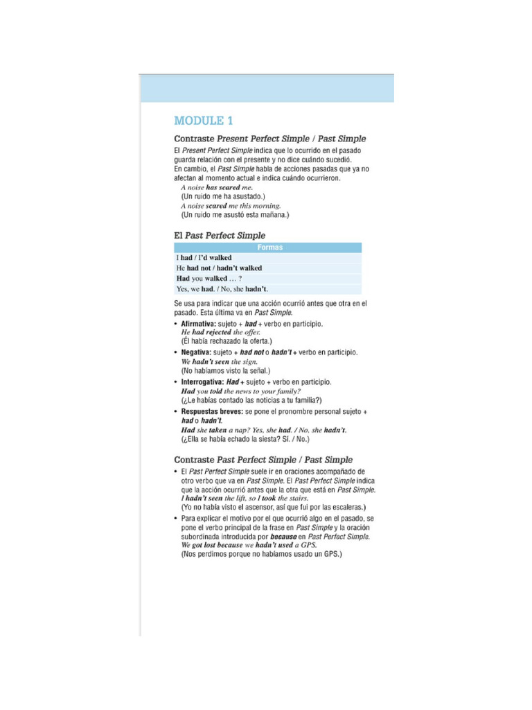 Module 1 Grammar 4ESO | PDF