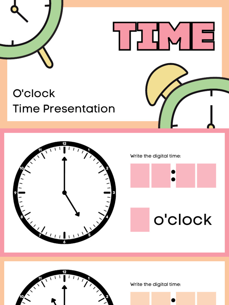 Digital Time Writing Practice | PDF
