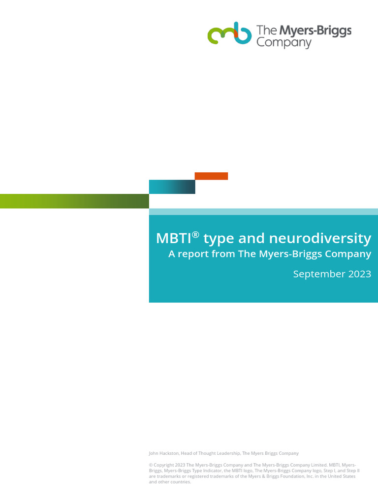 MBTI Type and Neurodiversity | PDF | Obsessive–Compulsive Disorder ...