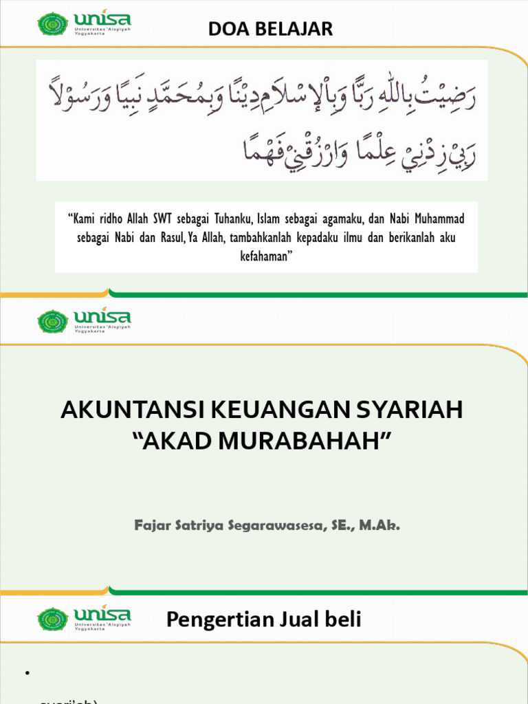 Akad Murabahah dalam Akuntansi Syariah | PDF