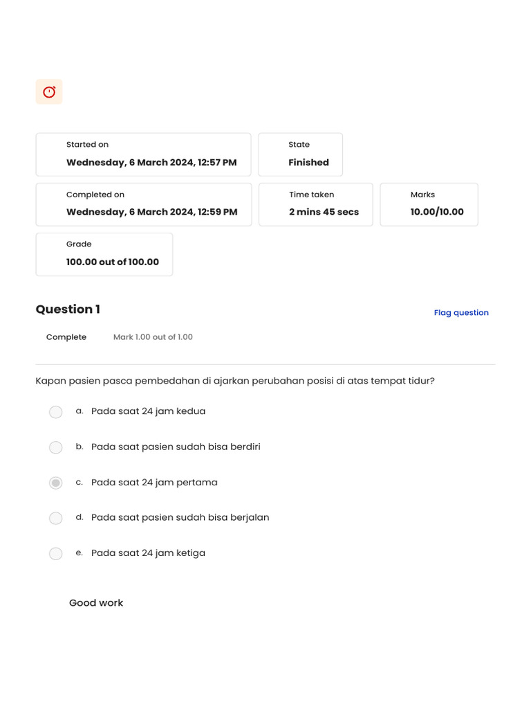 Quiz Praktikum Early Ambulation and Body Movement - Body Mechanic ...