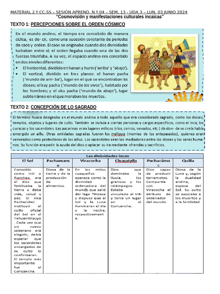++material 2 º CC - SS - Sesiòn Aprend. N º 04 - Sem. 13 - Uda 3 - Lun ...