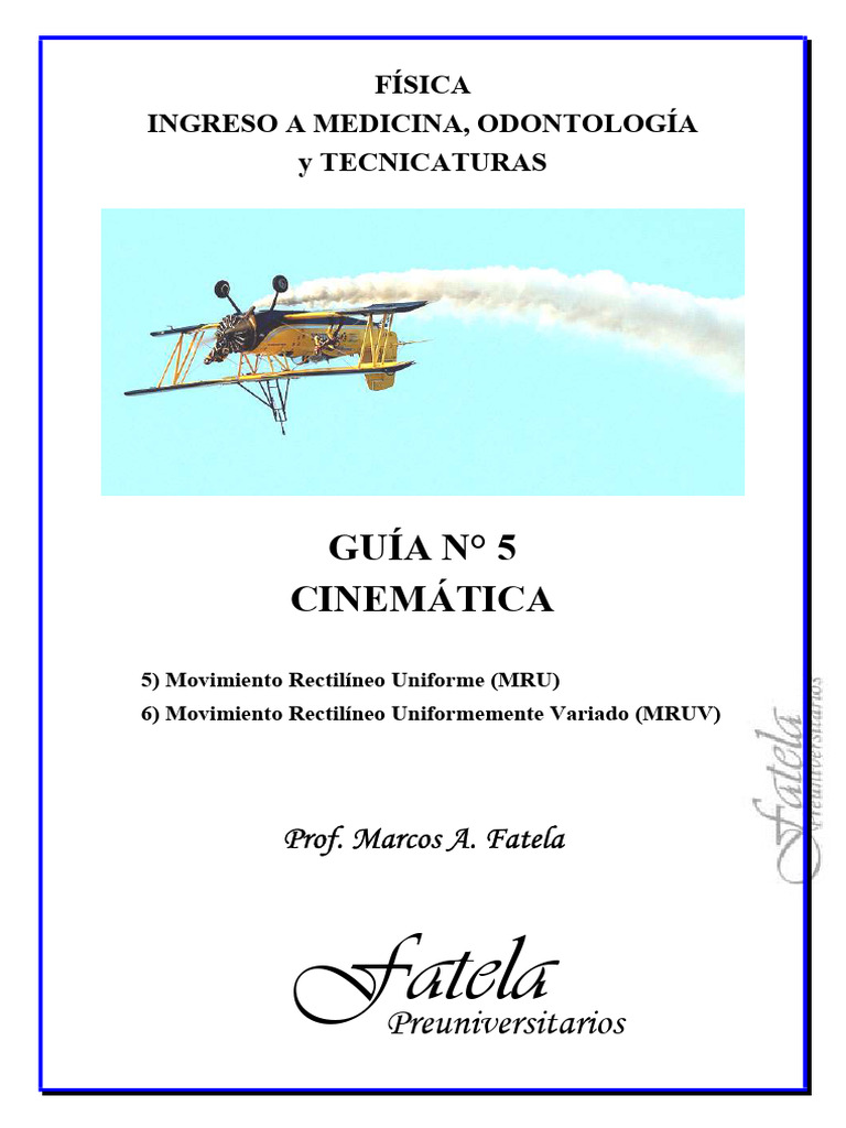 5 Cinematica Pi | PDF | Velocidad | Cinemática